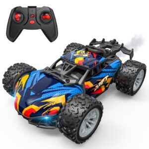 rc cars for boys age 3-8, monster trucks remote control car with spray, 2.4ghz rc drift car toys for 3 4 5 6 year old boys girls, 1/20 all terrains electric toy car gift for 3-8 year old boys girls