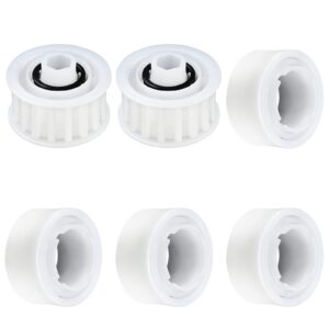 upgrade 4 pack guide wheels with 2 pully gears, part number 3884997-r6, replacement for dolphin pool cleaner accessories