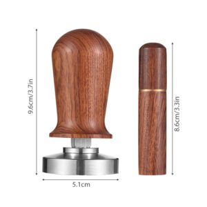 Decdeal 51mm Espresso Tamper and Stirrer Set, Coffee Tamper with Spring Loaded Flat, Stainless Steel Base Coffee Tamper