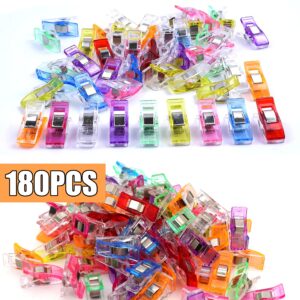 GMMA Sewing Clips for Fabric Acrylic Multifunctional Quilting Clips 180 Pcs Quilting Supplies, Sewing Accessories and Supplies