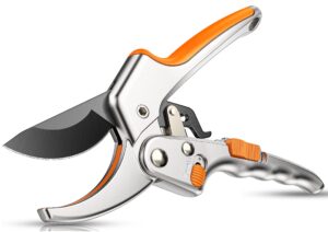 pruning shears, kenossion gardening tools - garden shears with ratchet anvil, professional pruners for gardening, garden clippers/pruning scissors with stainless steel blades & non-slip handle