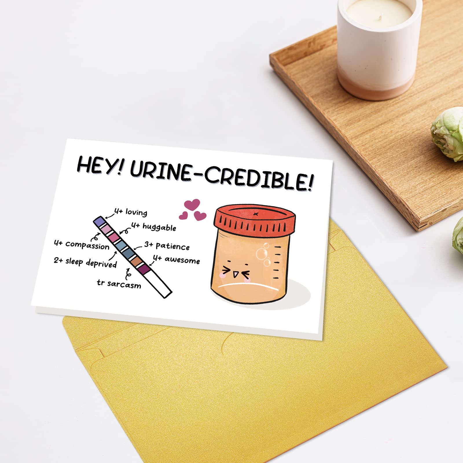 Spercy Funny Thank You Card, Hilarious Thank You Card for Doctor, Nurse, Urologist, Nephrologist, Healthcare Worker, Urine Pun Appreciation Card