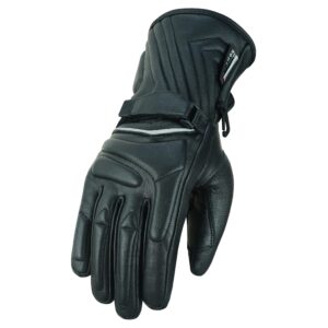 Goatskin Leather Motorcycle, Biker, Riding, Cruising, Motorbike Reinforced Palm Gloves (Medium)