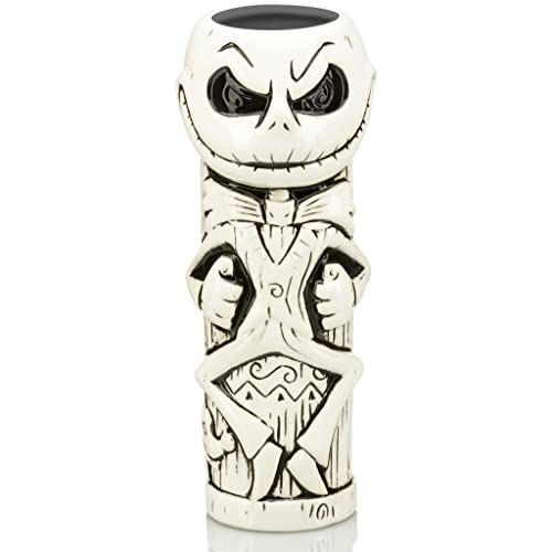 Geeki Tikis Disney The Nightmare Before Christmas Jack Skellington Ceramic Mug | Party Cocktail Tumbler For Liquor and Beverages | Holds 16 Ounces