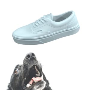 chew drip shoe dog toy – dog toys for aggressive chewers – realistic sneaker shoe dog chew toy – heavy-duty dog toy – tough dog toy for small, medium, large dogs – sky blue beef