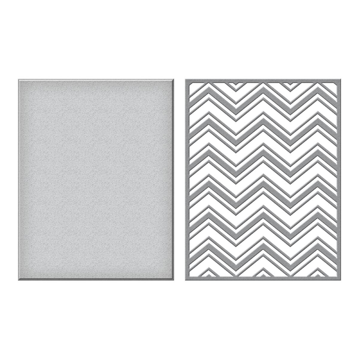 Spellbinders Zig Zag Chevron by Simon Hurley Etched Dies, Metal