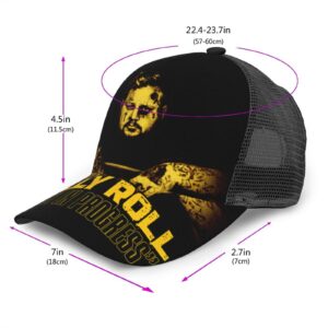 Jelly Rapper Rock Roll Baseball Cap Adjustable Caps Hat Cap for Men Unisex Classic Dad Hat Trucker Cap Suitable for Workouts Athletic Baseball Hats Women's Hats Golf Cap for All Seasons Black