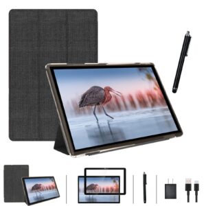 tablet 10 inch android 11 tablets with case, 2gb ram+32gb rom+512gb expand，6000mah battery, quad-core processor tableta, 8mp dual camera wifi 10.1'' ips hd touch screen incloud case screen flim stylus