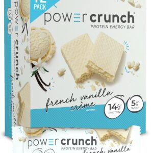 Power Crunch Protein Wafer Bars, Peanut Butter Crème, 1.4 Ounce & Protein Wafer Bars, Strawberry Crème, 1.4 Ounce & Protein Wafer Bars, French Vanilla Creme, 1.4 Ounce