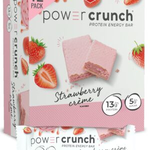 Power Crunch Protein Wafer Bars, Peanut Butter Crème, 1.4 Ounce & Protein Wafer Bars, Strawberry Crème, 1.4 Ounce & Protein Wafer Bars, French Vanilla Creme, 1.4 Ounce