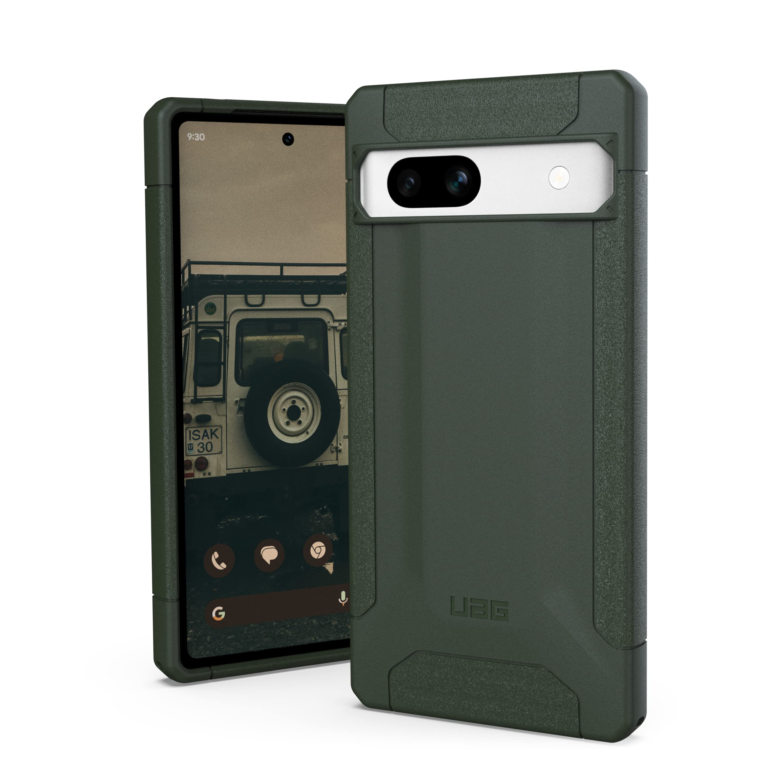 URBAN ARMOR GEAR UAG Made for Google Pixel 7A 5G Case Scout Olive Drab, Premium Rugged Lightweight TPU Dropproof Shockproof Scratch Resistant Non-slip Full Body Heavy Duty Protective Cover