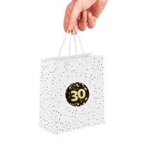 Sumerk 30th Birthday Gift Bag Cheers to 30 Paper Gift Bags with Birthday Cards and 30th Birthday Stickers - 2 Pcs 30th Gift Bags, 2 Pcs Birthday Cards, 2 Pcs 30 Birthday Stickers