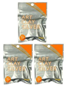 art clay silver 50g (1.76oz) sterling silver clay a-275 total 3 pieces 150g (5.28oz) japan import with original stylus ballpoint touch pen