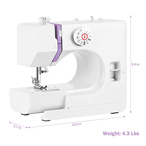 Sewing Machine - Mini Sewing Machine for Beginners and Kids with 12 Built-in Stitches, Portable Sewing Machine with Adjustable 2 Speed and Foot Pedal Control, Perfect for Arts,Crafts & Sewing Projects