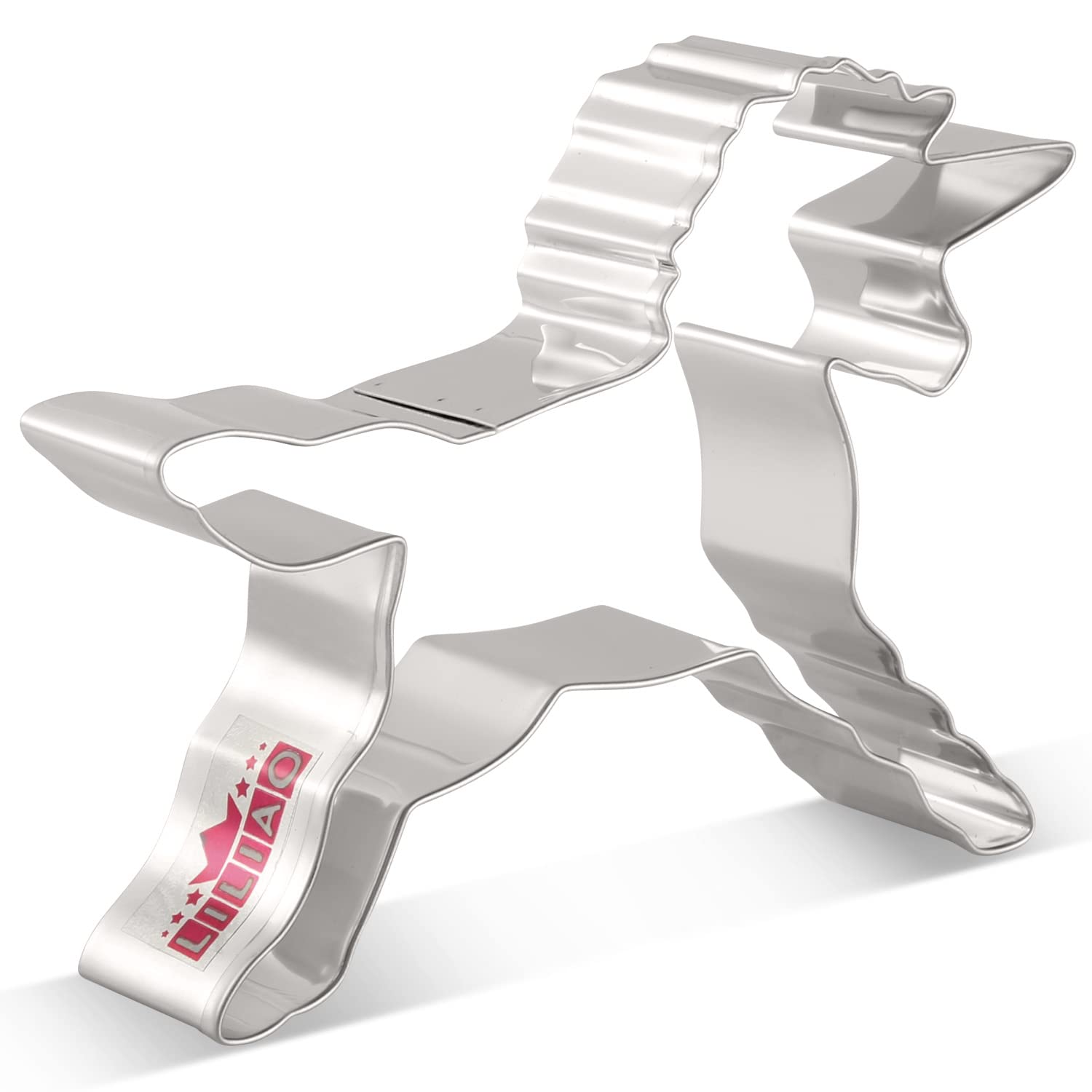 LILIAO Large Unicorn Cookie Cutter, 4.4" Wide x 3.4" Tall x 1" Deep, Stainless Steel