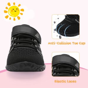 BARERUN Baby Boys Girls Shoes Toddler Sneakers Anti-Slip Infant First Walkers 0-24 Months Black 6-12 Months Infant