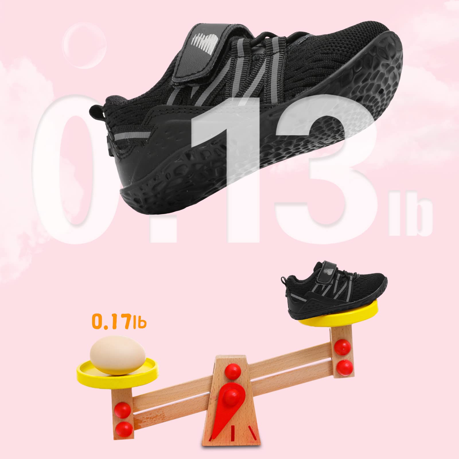 BARERUN Baby Boys Girls Shoes Toddler Sneakers Anti-Slip Infant First Walkers 0-24 Months Black 6-12 Months Infant