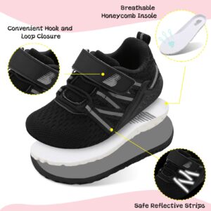 BARERUN Baby Boys Girls Shoes Toddler Sneakers Anti-Slip Infant First Walkers 0-24 Months Black 6-12 Months Infant