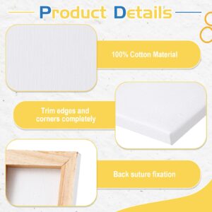 Mini Canvas Panels Small Stretched Canvas Blank Canvas Boards for Painting Square Canvases for Painting Teenagers Art Kids Craft Oil Acrylics (100 pcs,2 x 2 Inch)