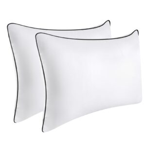 opposy bed pillows for sleeping queen&king size set of 2- cooling pillows, 2-pack, ideal for side, stomach, and back sleepers luxury hotel quality with premium soft down alternative (white, queen)