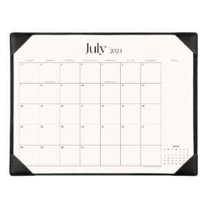 simplified desk calendar 2024-2025 with desktop mat, cabbrix large desk pad calendar 21 x 16.5 inch runs from now to jun 2025, desk blotter calendar 2024-2025 for home school and office (black)