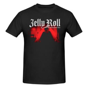 jelly music and roll men's classic unisex cotton t-shirt for men & women, classic tee black medium