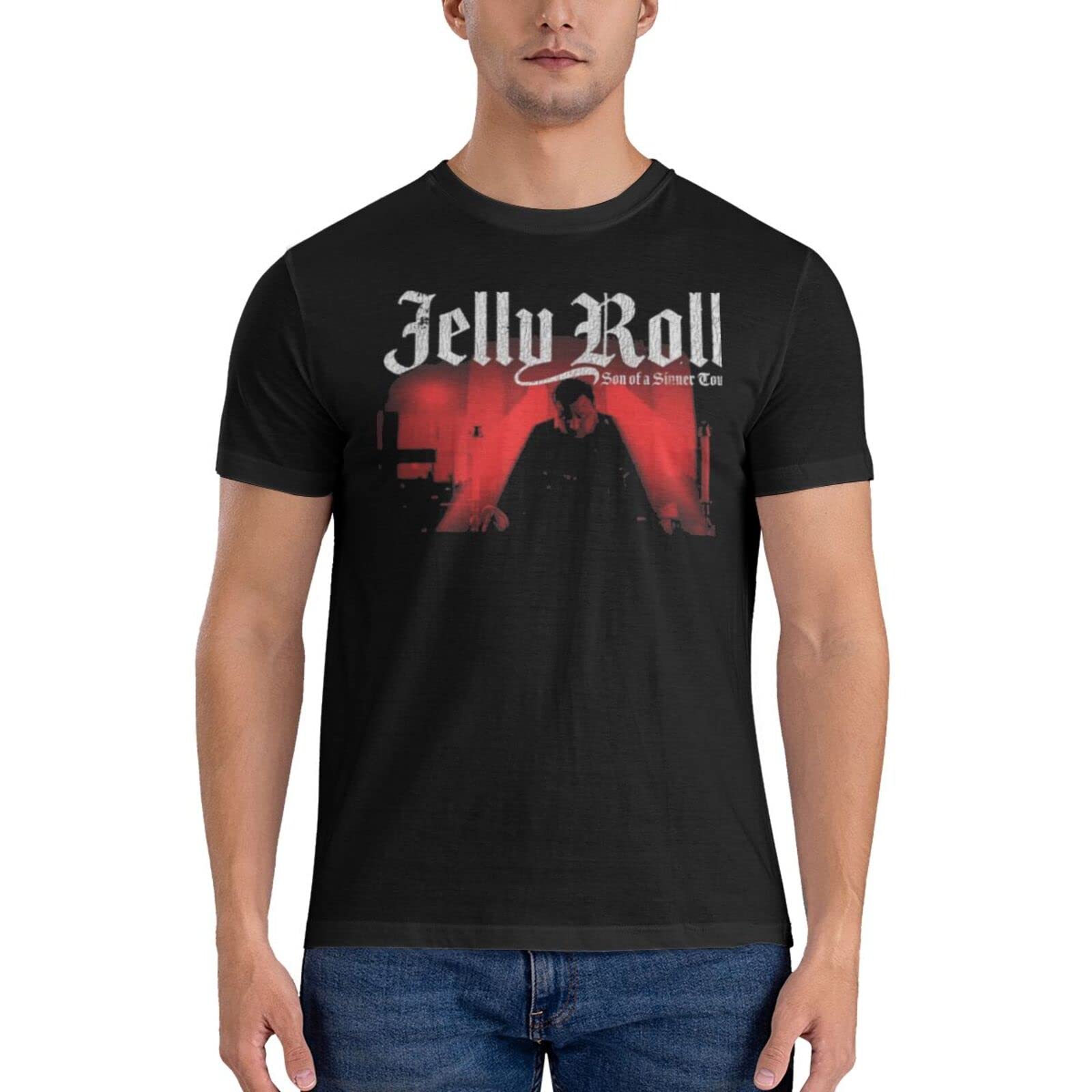 Jelly Music and Roll Men's Classic Unisex Cotton T-Shirt for Men & Women, Classic Tee Black Medium