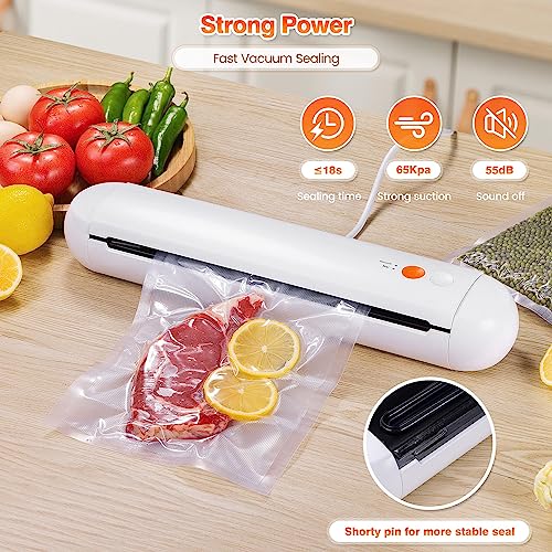 Maylmc 16 Inch Vacuum Sealer Machine Automatic Lid Opening for Kitchen, Food Vacuum Sealer Machine with Dry and Moist Universal, Vacuum Food Sealer Machine Come with 20Pcs Seal Bags Starter Kit