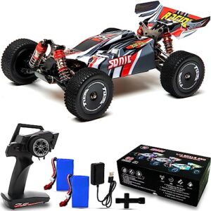 lfolusu 1:14 fast rc cars for adults, max 60km/h hobby electric rc trucks hobby remote control car 4x4 all terrain off-road racing buggy two batterie waterproof truck boy girl adults toy cars for gift