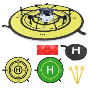 yaodhaod drone landing pad,54cm （21in）universal portable luminous waterproof foldable helipad for dji air 2s/mavic mini 2/mavic air 2/mavic 2 pro/zoom/fimi x8se/dji fpv drone