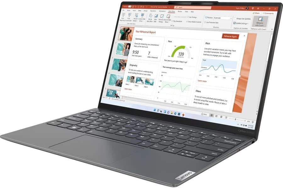 Lenovo Slim 7i Carbon Laptop: Core i7-1260P, 16GB DDR5 RAM, 1TB SSD, 13.3"" Touchscreen 2560x1600 400-Nits Display, Windows 11, Gray