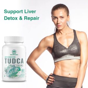 Sambugra TUDCA Liver Supplements 1100mg and Liposomal Hyaluronic Acid Supplements 1000mg, High Bioavailability Supplement (Pack of 3)