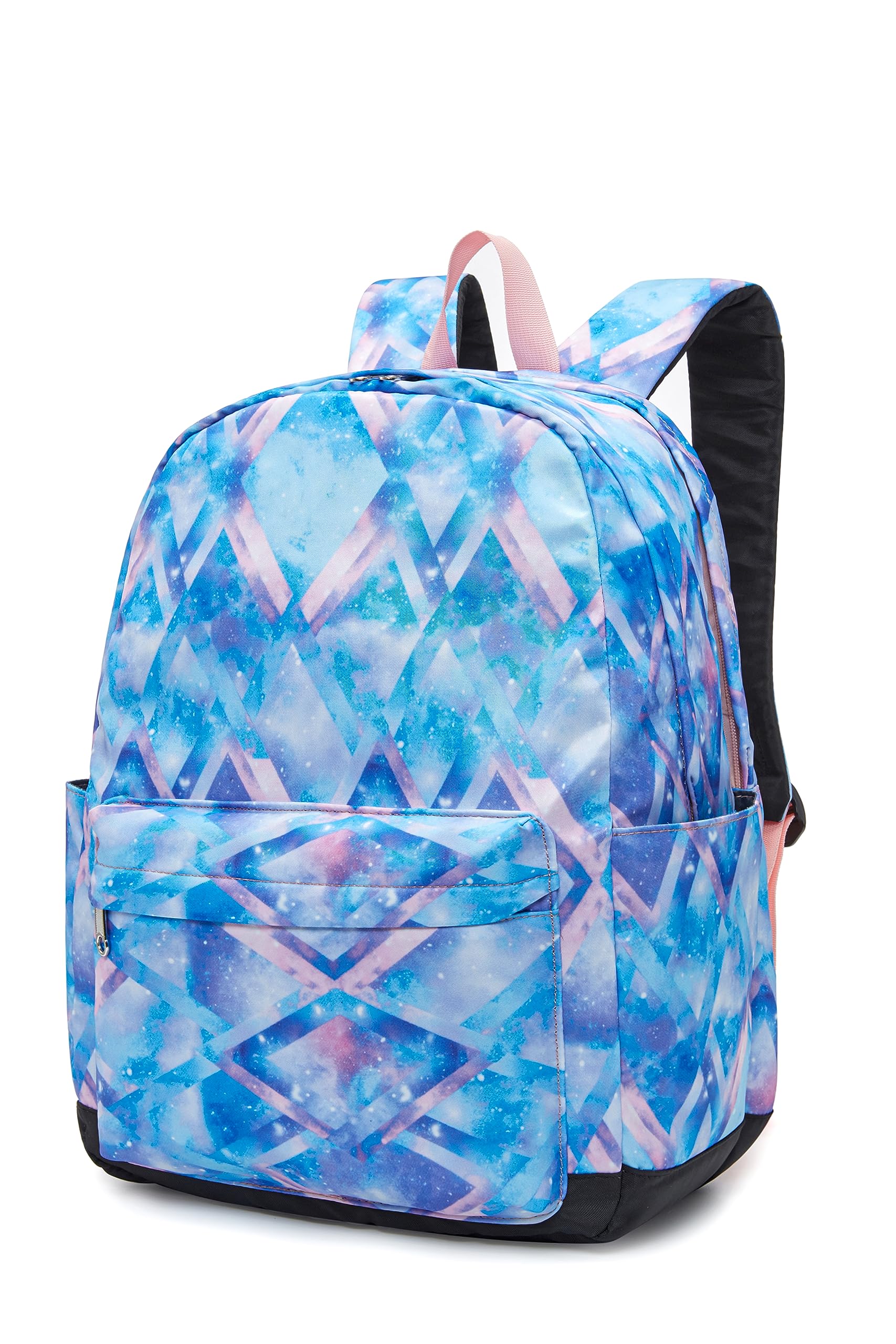 BLUEFAIRY Middle School Backpacks for Girls Teens Ages 8-10 Galaxy Backpack High School Bags Padded Straps Large Book Bag Bookbag for Teenagers Blue 17"