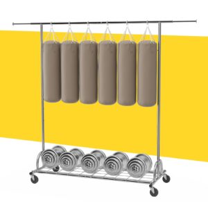 ueakpic clothes rack heavy duty load 480lbs, metal grament rack with extensible size, rolling clothing rack 2-in-1 with sturdy wheels & shelves for hanging clothes, collapsible wardrobe rack,chrome