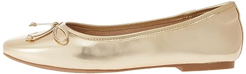 The Drop Women's Pepper Ballet Flat with Bow, Gold, 5