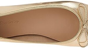 The Drop Women's Pepper Ballet Flat with Bow, Gold, 5