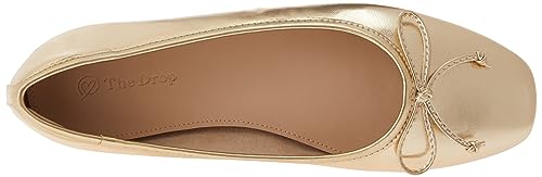 The Drop Women's Pepper Ballet Flat with Bow, Gold, 5