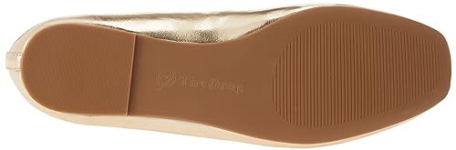 The Drop Women's Pepper Ballet Flat with Bow, Gold, 5