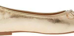 The Drop Women's Pepper Ballet Flat with Bow, Gold, 5