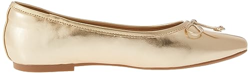 The Drop Women's Pepper Ballet Flat with Bow, Gold, 5