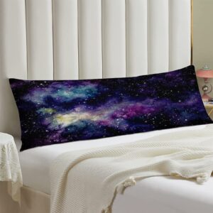 airmark galaxy-8 body pillowcase, 20"x54", polyester, soft velvet fabric, breathable, machine washable