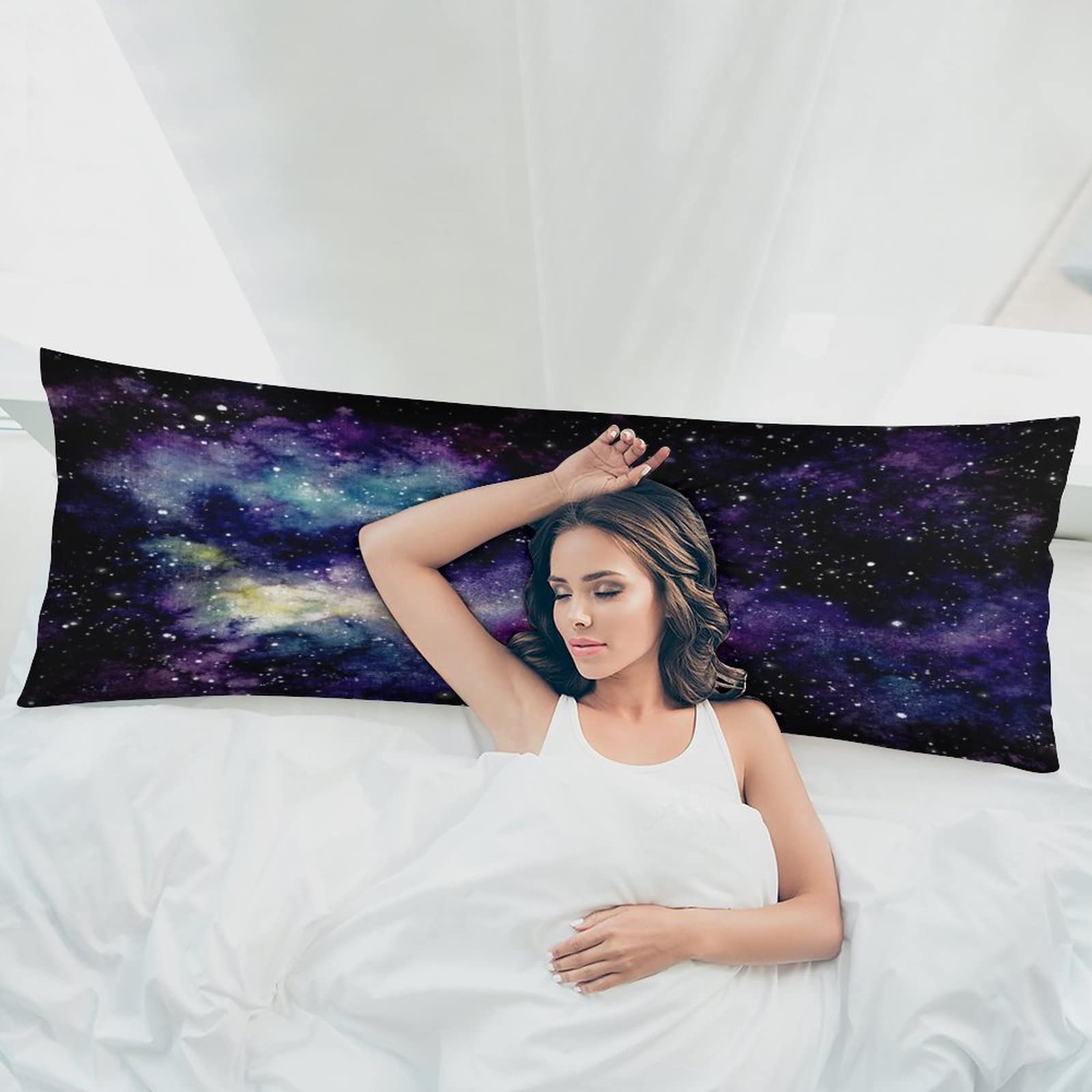 AIRMARK Galaxy-8 Body Pillowcase, 20"x54", Polyester, Soft Velvet Fabric, Breathable, Machine Washable