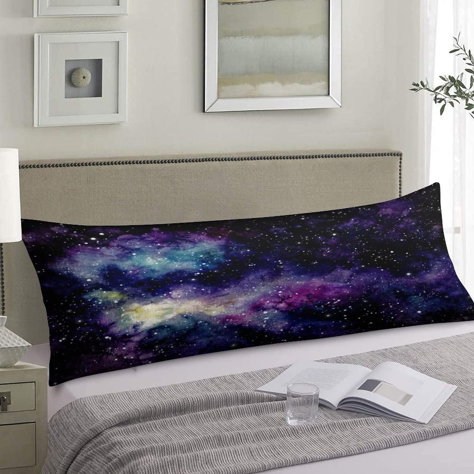 AIRMARK Galaxy-8 Body Pillowcase, 20"x54", Polyester, Soft Velvet Fabric, Breathable, Machine Washable