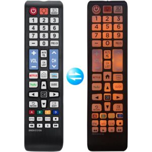 bn59-01315a universal backlit remote control for samsung tv remote replacement all samsung smart tv, led, lcd, hdtv, 3d, series tv