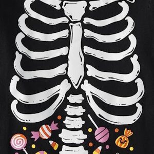 The Children's Place Girls' All Holidays Long Sleeve Graphic T-Shirts, Halloween Skeleton Candy-Glow, Medium