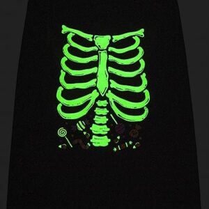 The Children's Place Girls' All Holidays Long Sleeve Graphic T-Shirts, Halloween Skeleton Candy-Glow, Medium