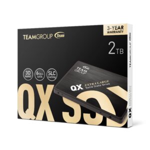 TEAMGROUP QX 2TB 3D NAND QLC 2.5 Inch SATA III Internal Solid State Drive SSD (Read/Write Speed up to 560/500 MB/s) 690TBW Compatible with Laptop & PC Desktop T253X7002T0C101