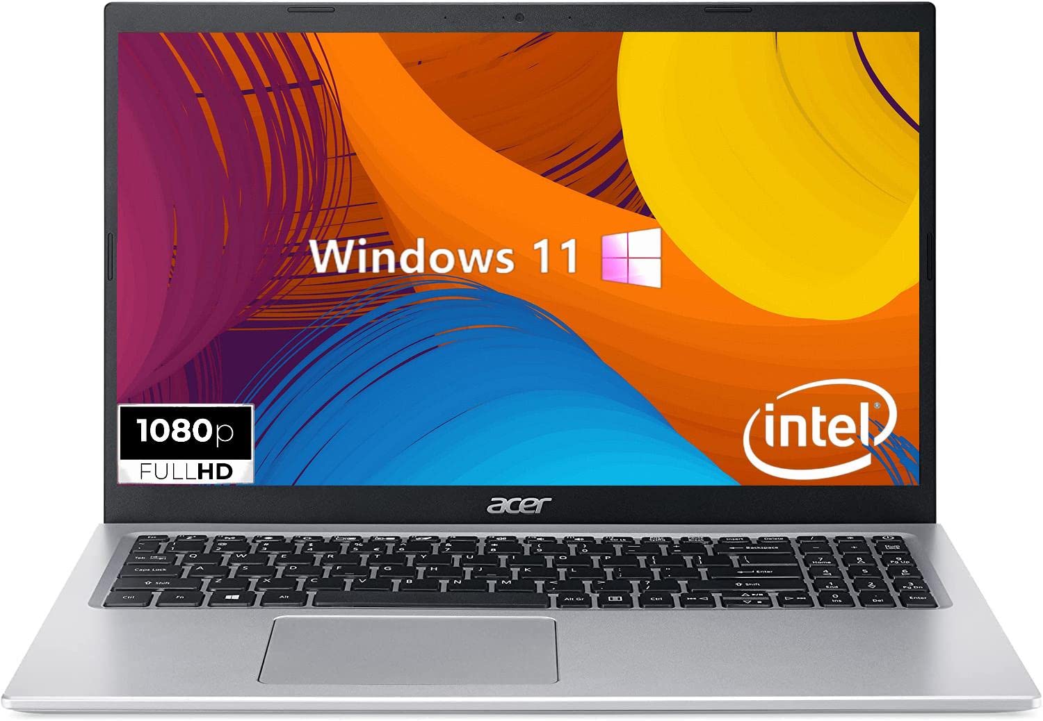 Acer 2023 Aspire 5 15.6 Inch Slim Laptop, 11th Gen Intel i3-1115G4 Dual Core Processor, 8GB RAM, 256GB PCIe SSD, FHD IPS Display, WiFi 6, Windows 11 Home in S Mode, Siver, w/Saz USB Cable