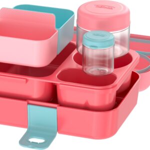 THERMOS Kids Freestyle 8 Piece Food Storage Kit, Pink/Peach