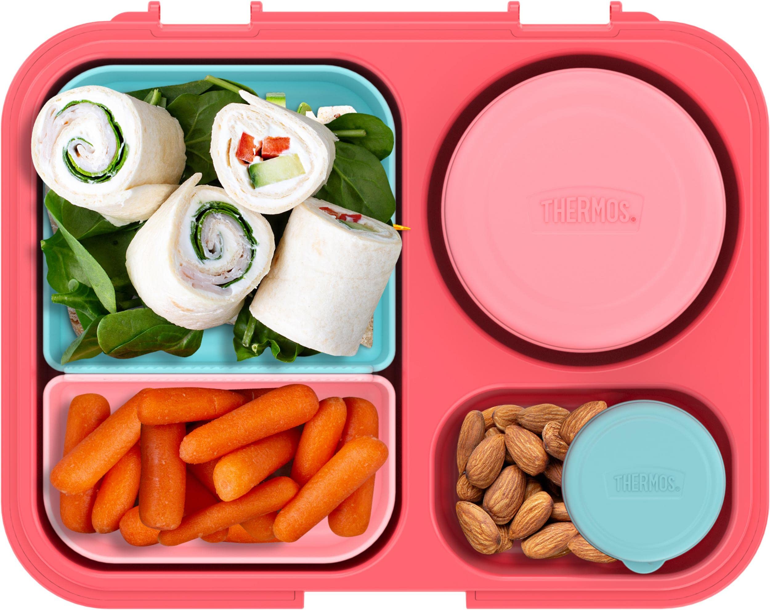 THERMOS Kids Freestyle 8 Piece Food Storage Kit, Pink/Peach